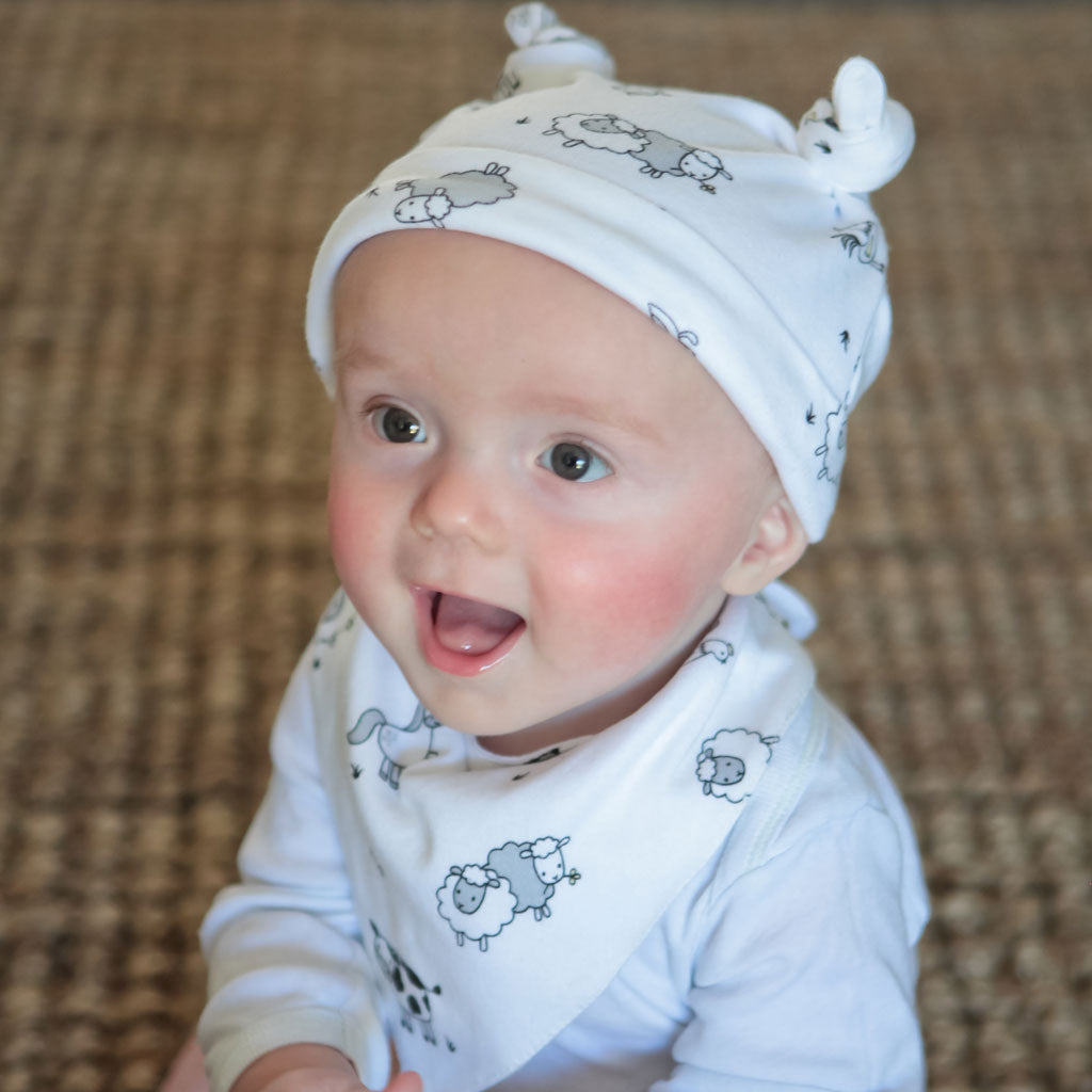 little acorn | Farm Animals Cotton Beanie – Babes & Kids | Cot Sheets ...