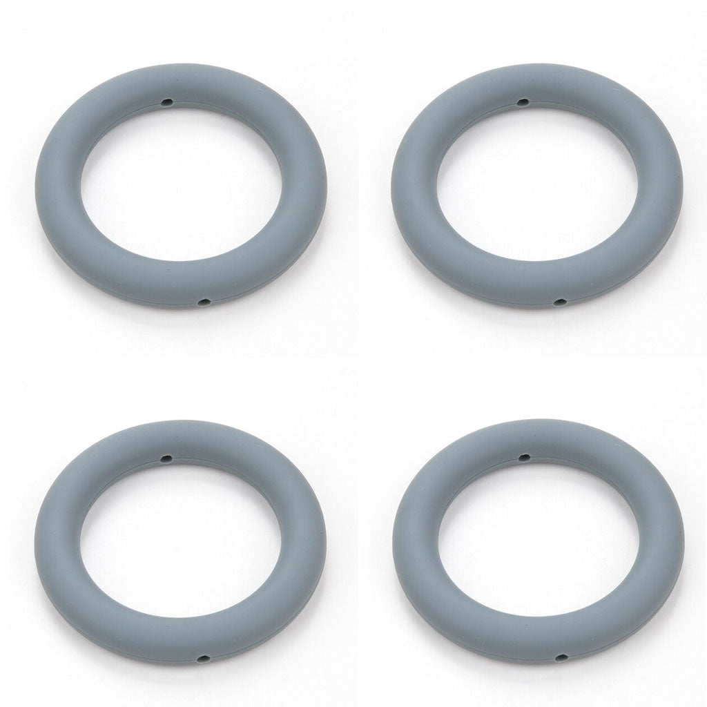 Grey Silicone Teething Ring - 4 Pack – Babes & Kids | Cot Sheets, Cot ...